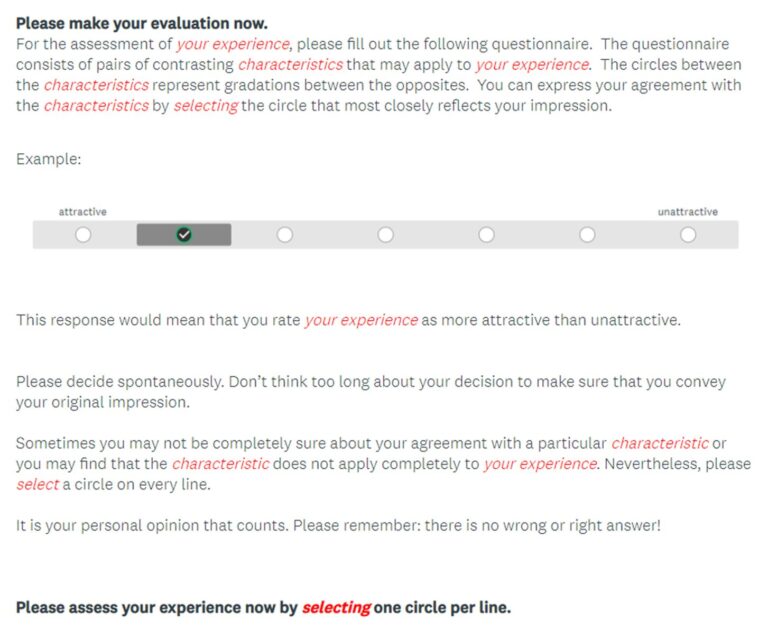 Generalized User Experience Questionnaire (UEQ-G): Holistic Measurement ...